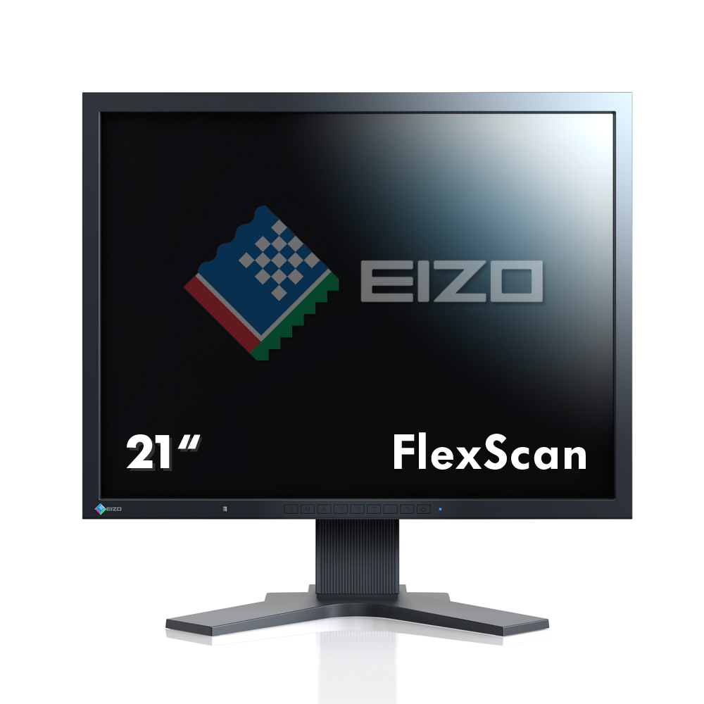EIZO FlexScan S2133 computer monitor 54.1 cm (21.3″) 3D UXGA LED Flat Black – Transparent