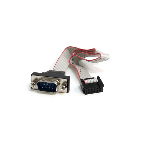 StarTech.com 16in 9 Pin Serial Male to 10 Pin Motherboard Header Panel ...