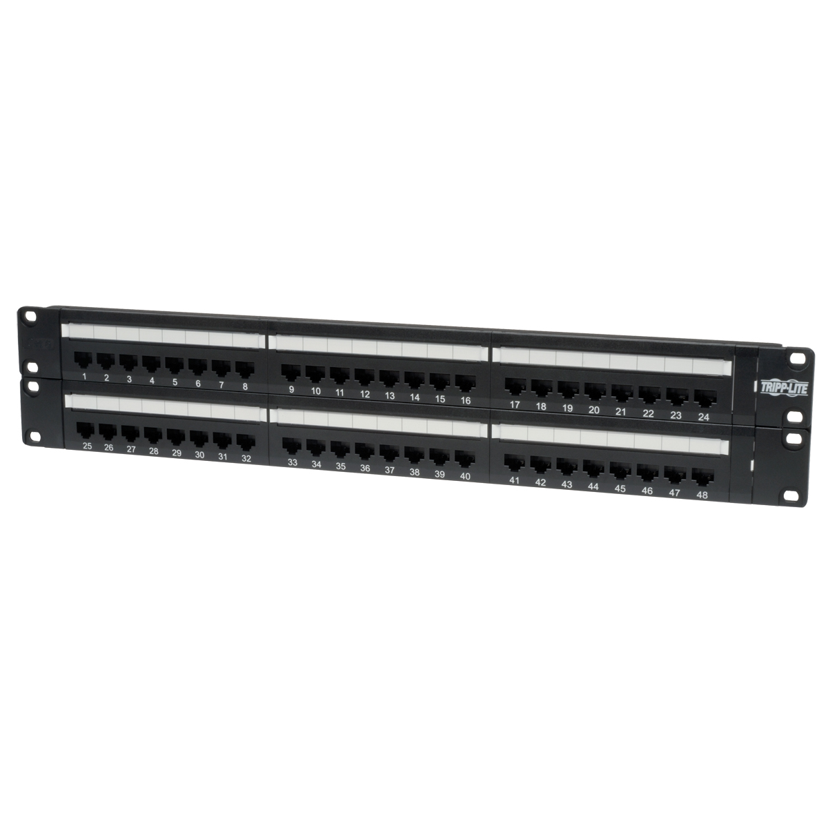Tripp Lite 48-Port 2U Rack-Mount Cat6/Cat5 110 Patch Panel, 568B, RJ45 ...