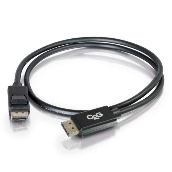 C2G 5m DisplayPort Cable with Latches 8K UHD M/M – 4K – Black – Transparent