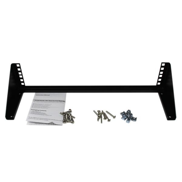 StarTech.com 2U 19in Steel Vertical Wall Mount Equipment Rack Bracket ...