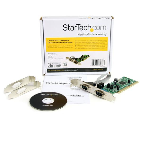 StarTech.com 2 Port PCI RS422/485 Serial Adapter Card with 161050 UART – Transparent