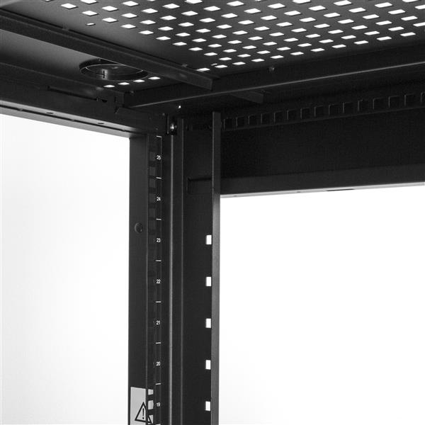 StarTech.com 25U Server Rack Cabinet – 37 in. Deep Enclosure – Transparent