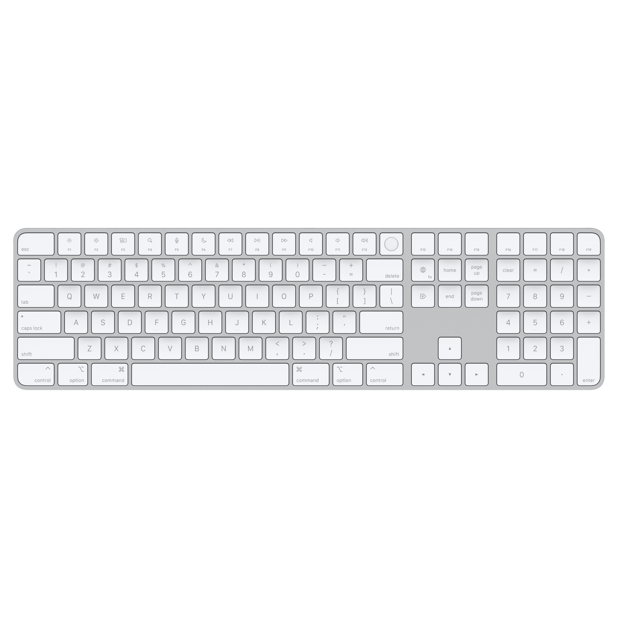 Apple Magic keyboard USB + Bluetooth US English Aluminium, White ...