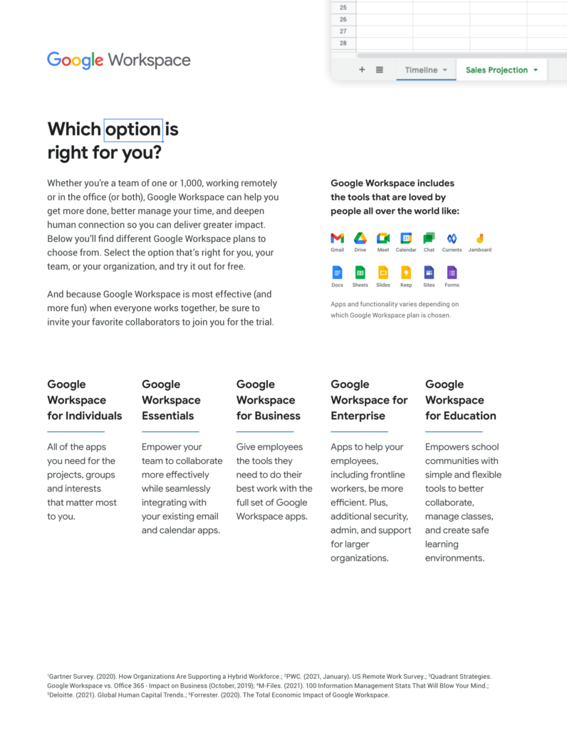 Google Workspace – Transparent