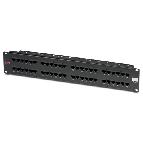 APC 48 Port Cat6 Network Patch Panel – Transparent