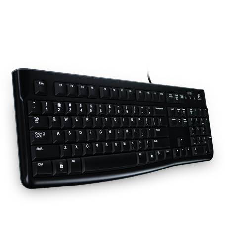Logitech K120 keyboard USB QWERTY Russian Black – Transparent