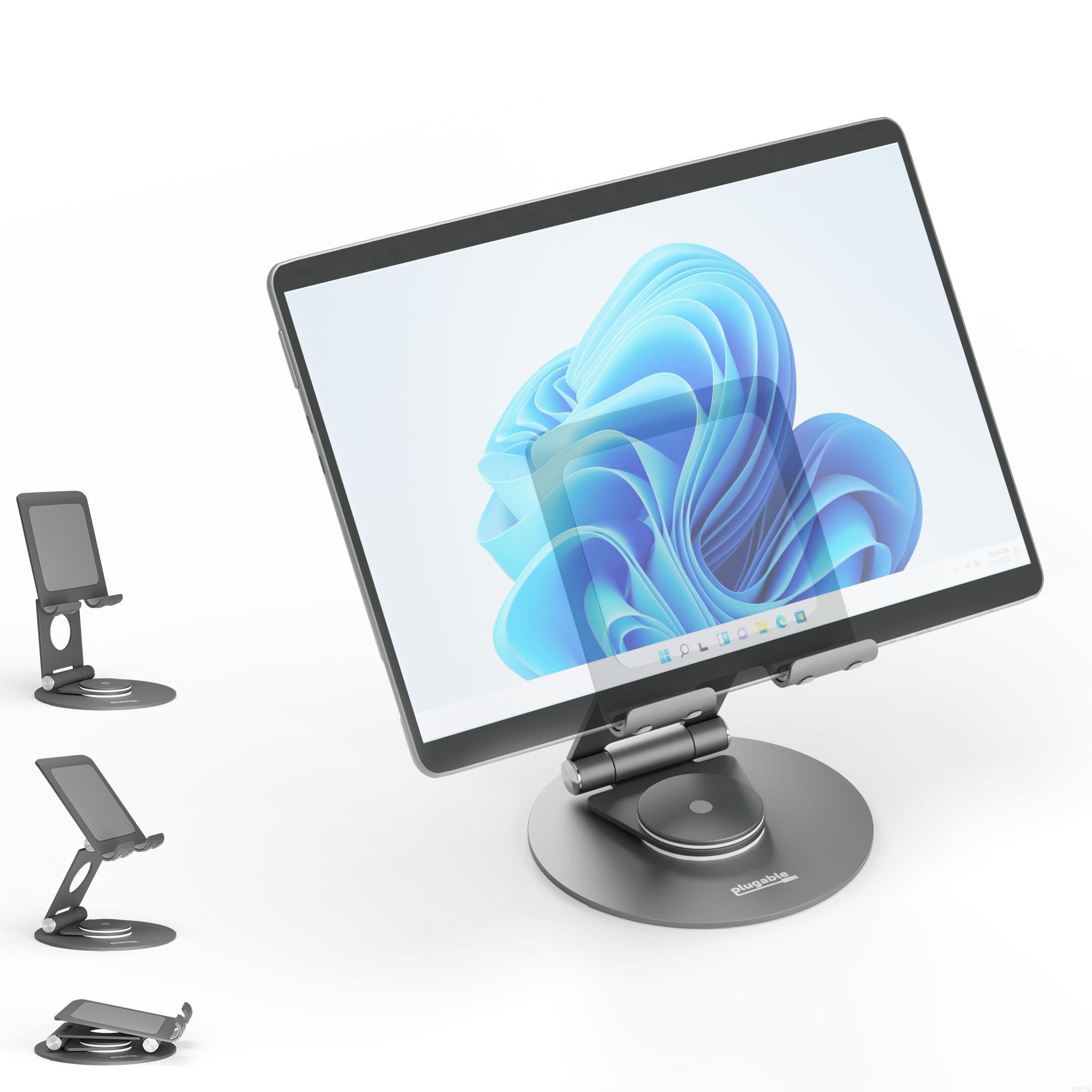 Plugable Technologies PLUGABLE UNIVERSAL TABLET STAND, 360° ROTATING ...