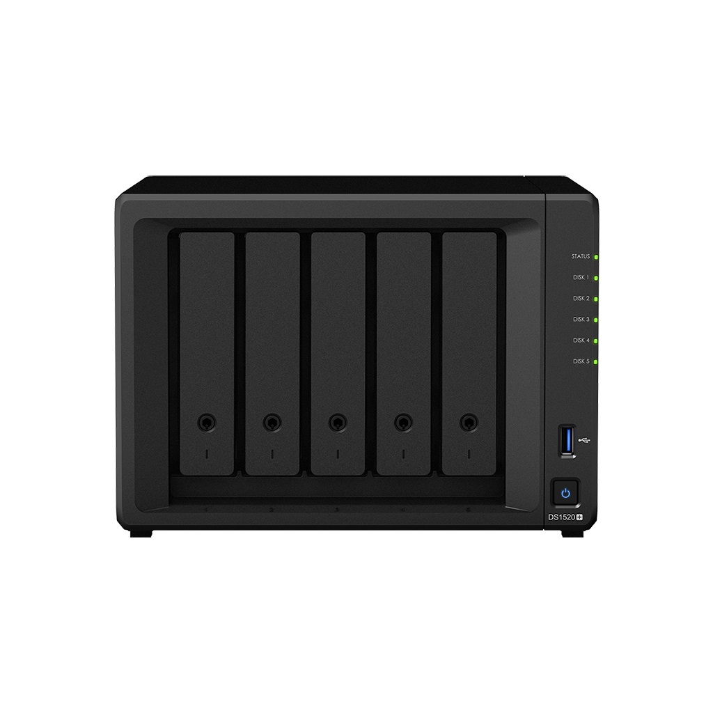 Synology DS1520+/40TB N300 5 Bay Desktop – Transparent