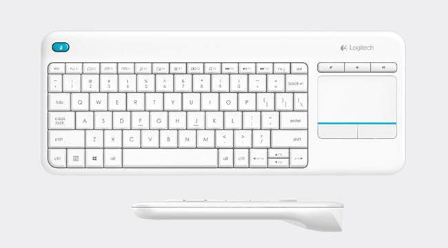 Logitech K400 Plus keyboard RF Wireless QWERTY Pan Nordic White ...
