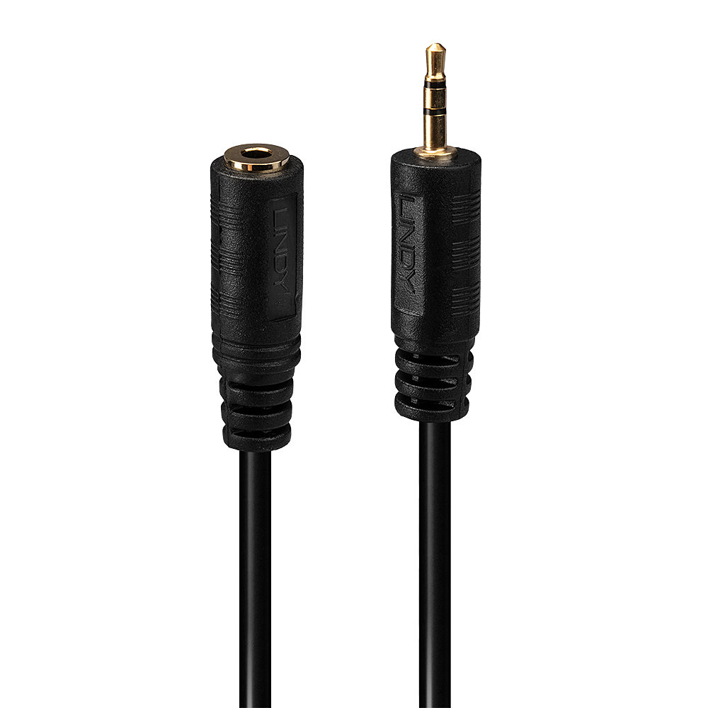 Lindy 2.5mm Male to 3.5mm Female Audio Adapter – Transparent
