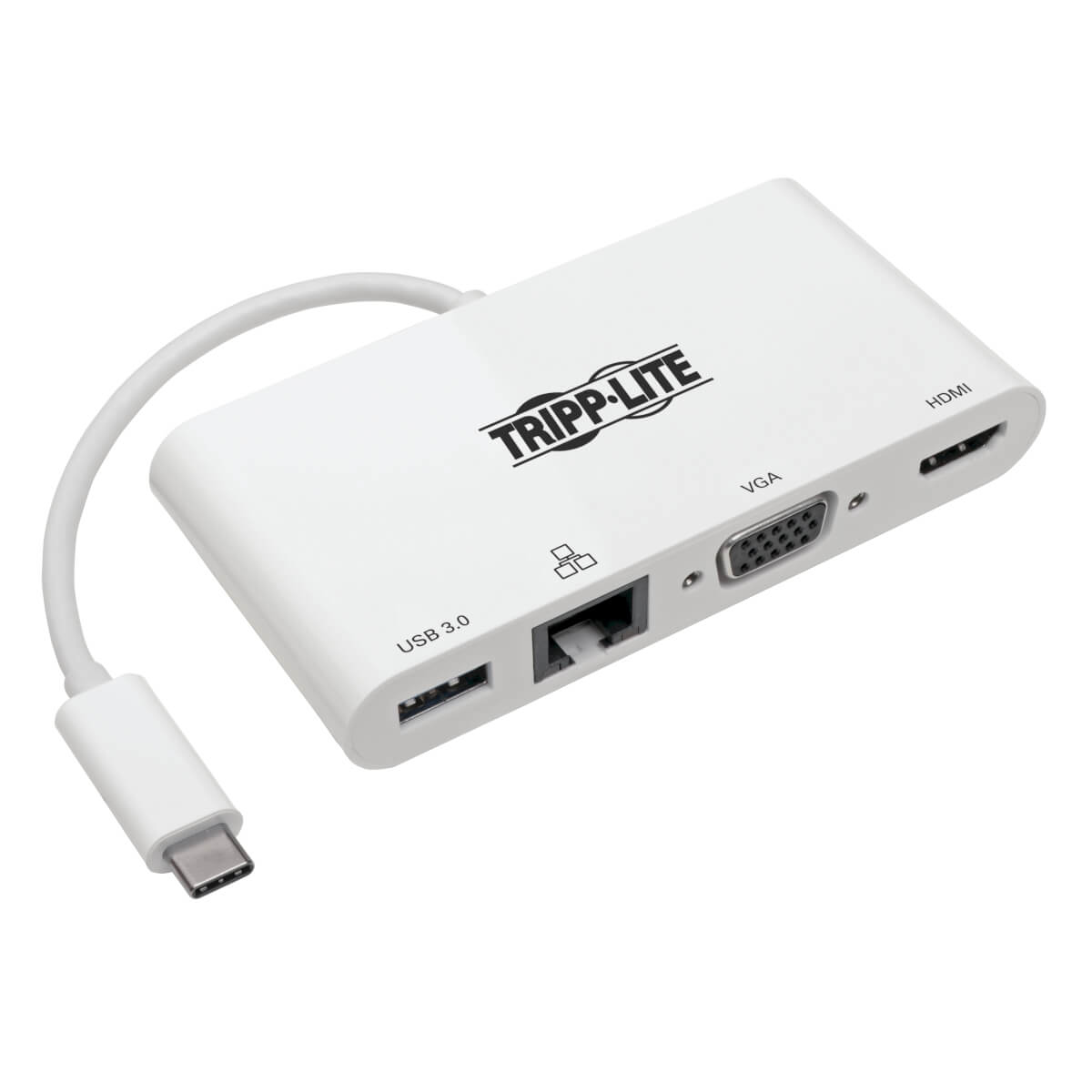 Tripp Lite U444-06N-HV4GU USB-C Multiport Adapter – 4K HDMI, VGA, USB-A ...