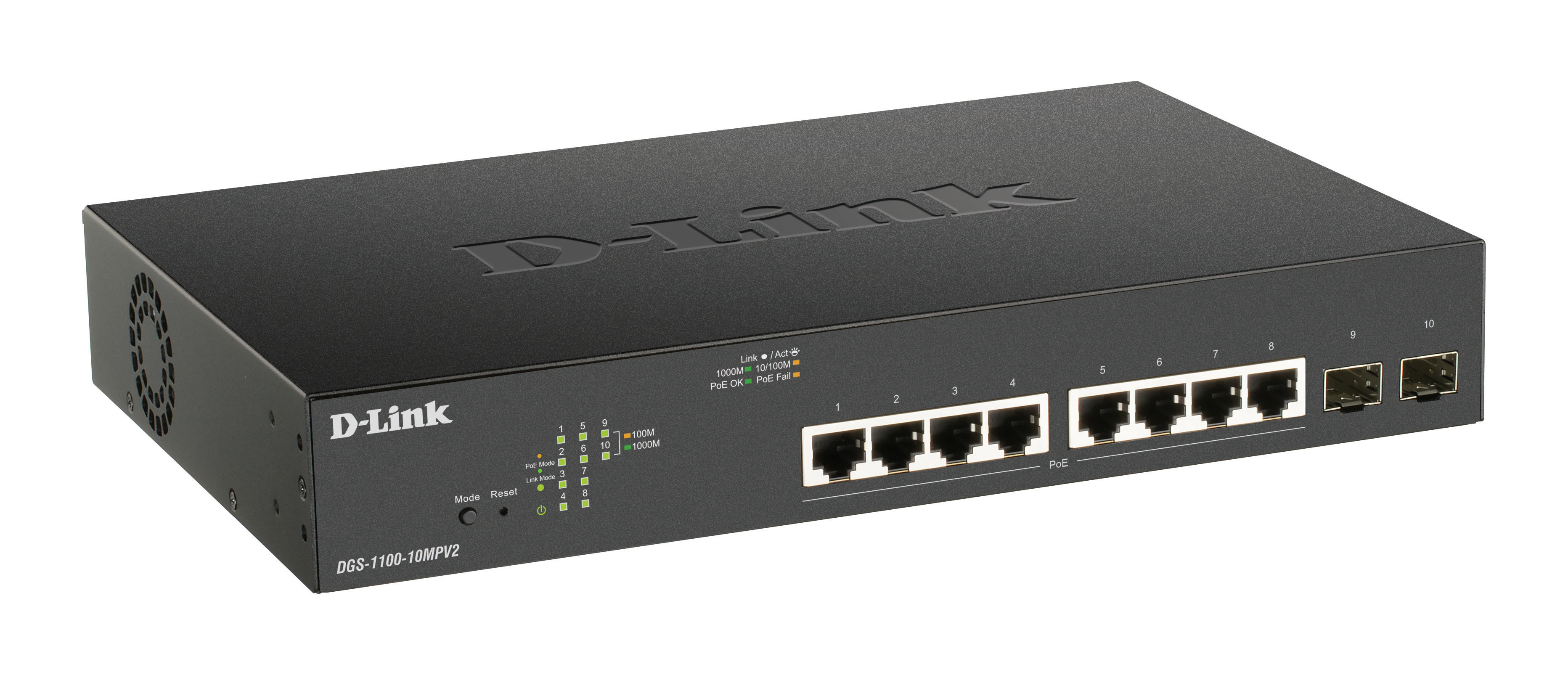 D-Link DGS-1100-10MPV2 10-Port PoE+Gigabit Smart Managed Switch ...