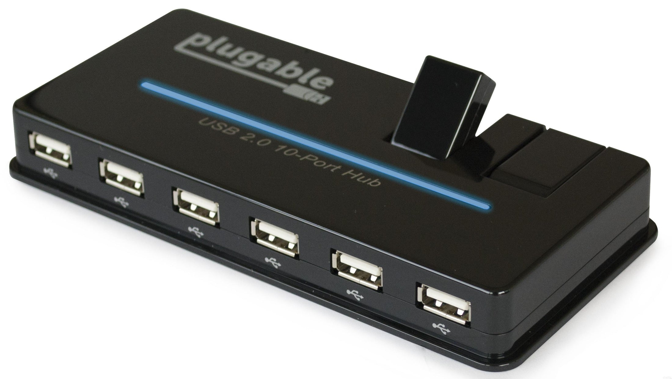 Plugable Technologies USB Hub, 10 Port – USB 2.0 with 20W Power Adapter ...