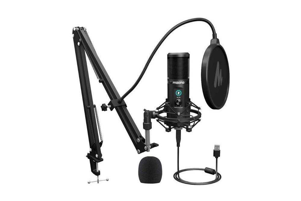 Maono USB Cardioid Professional Microphone with Boom Arm Kit 24Bit Pop ...