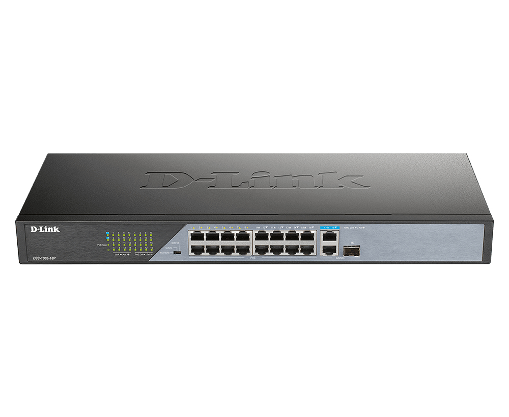 D-Link DSS-100E-18P network switch Unmanaged Fast Ethernet (10/100 ...