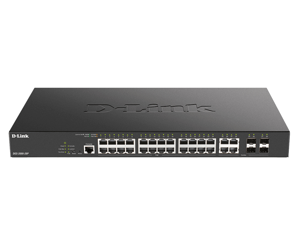 D-Link DGS-2000-28P network switch Managed L2/L3 Gigabit Ethernet (10/100/1000) Power over ...