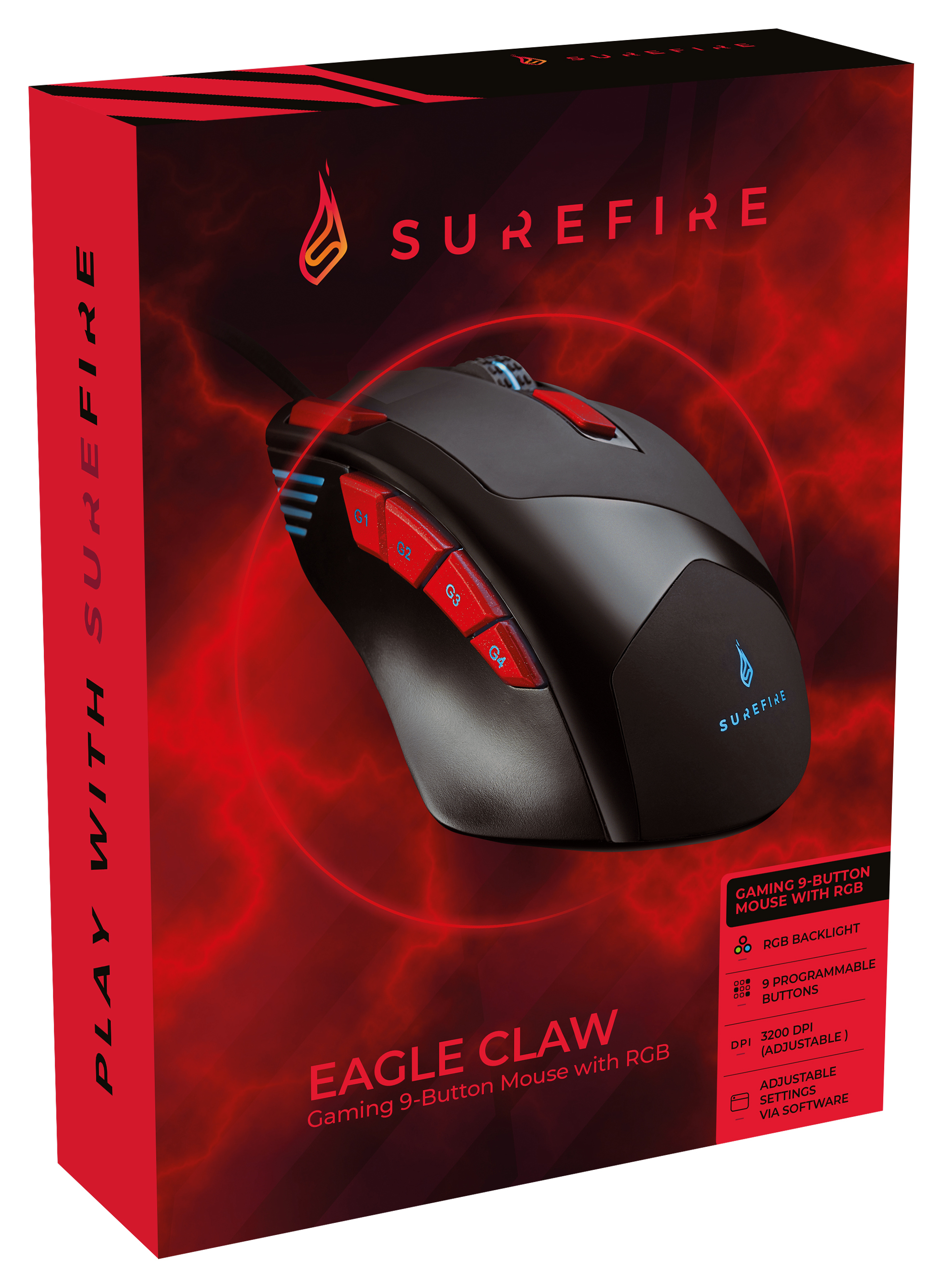 SureFire Eagle Claw Gaming Mouse – Transparent