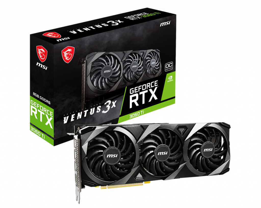 MSI RTX 3060 TI VENTUS 3X 8G OC LHR graphics card NVIDIA GeForce RTX ...