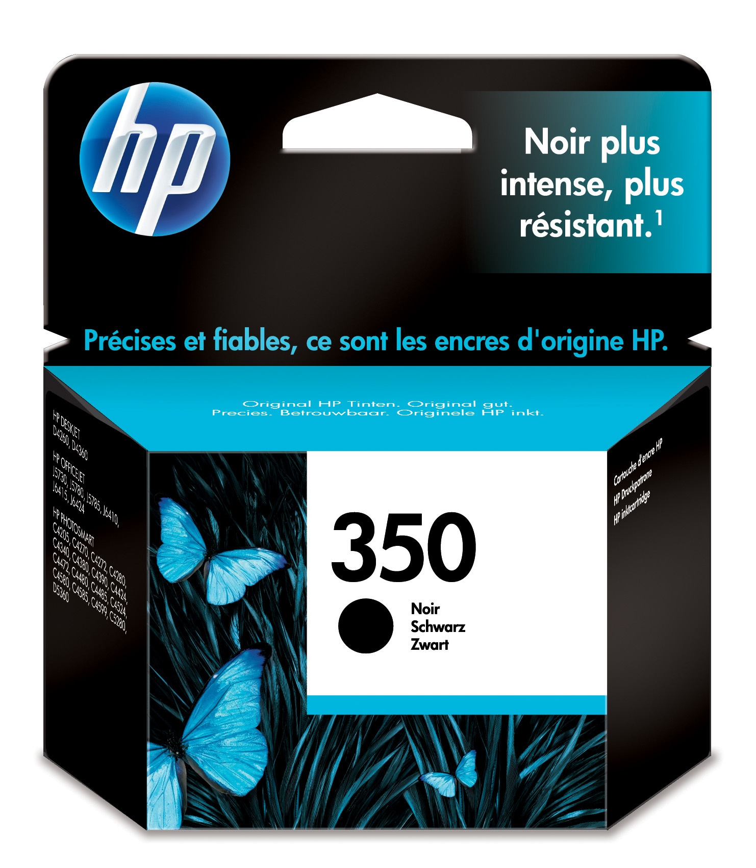 HP 350 Black Original Ink Cartridge – Transparent