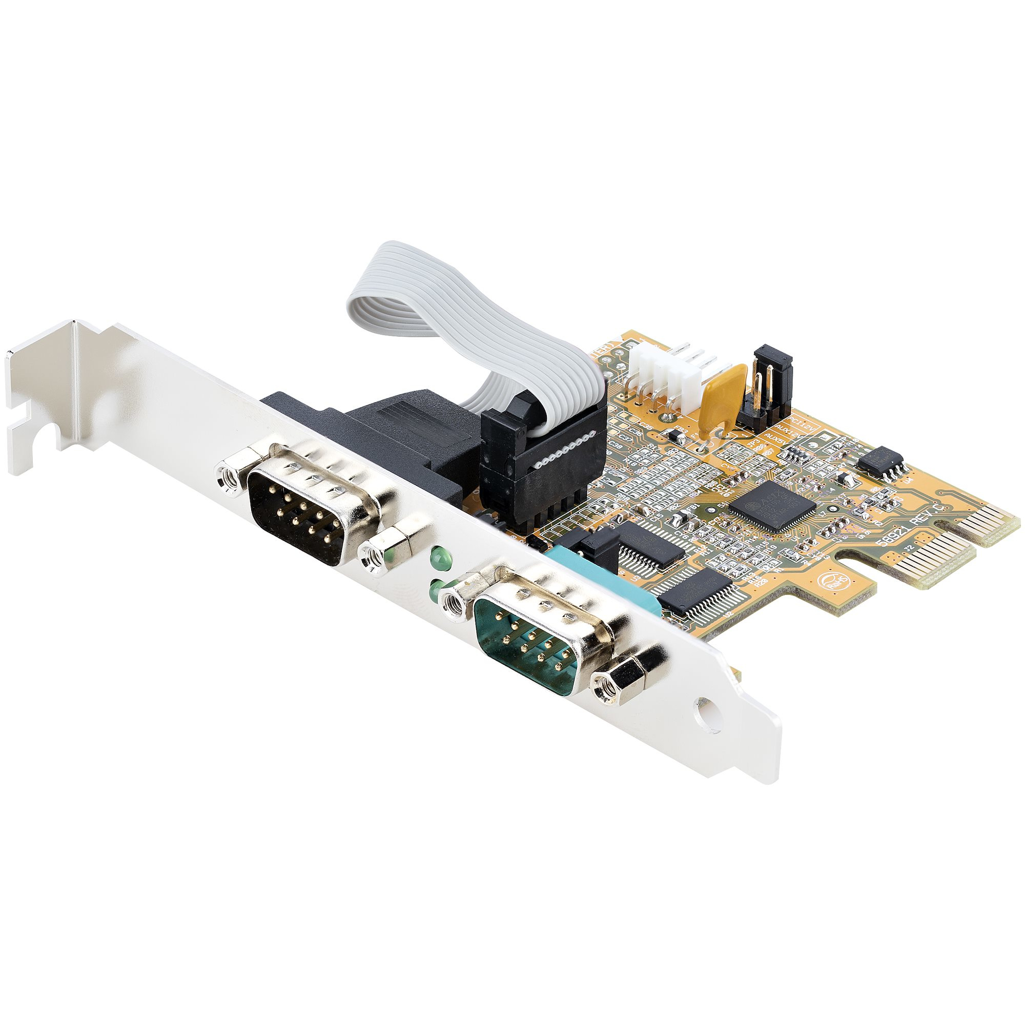 StarTech.com 2-Port PCI Express Serial Card, Dual Port PCIe to RS232 ...