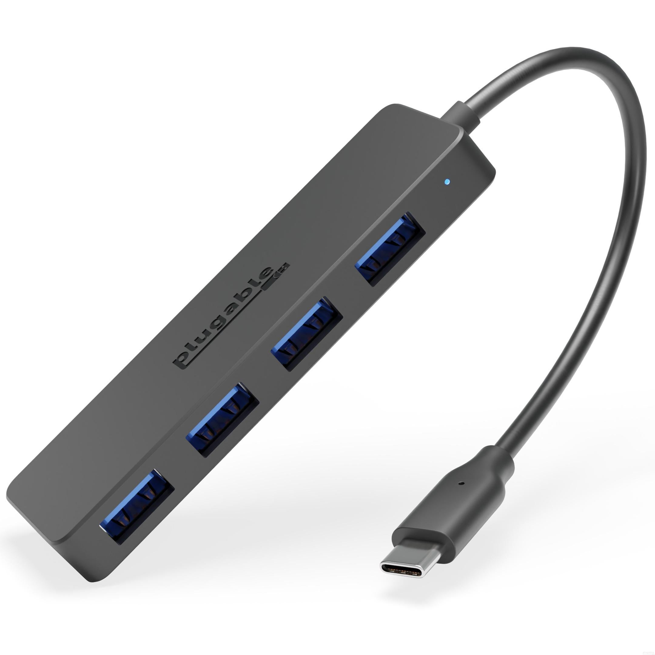 Plugable Technologies USB C to USB Adapter Hub, 4 Port USB 3.0 Hub, USB ...
