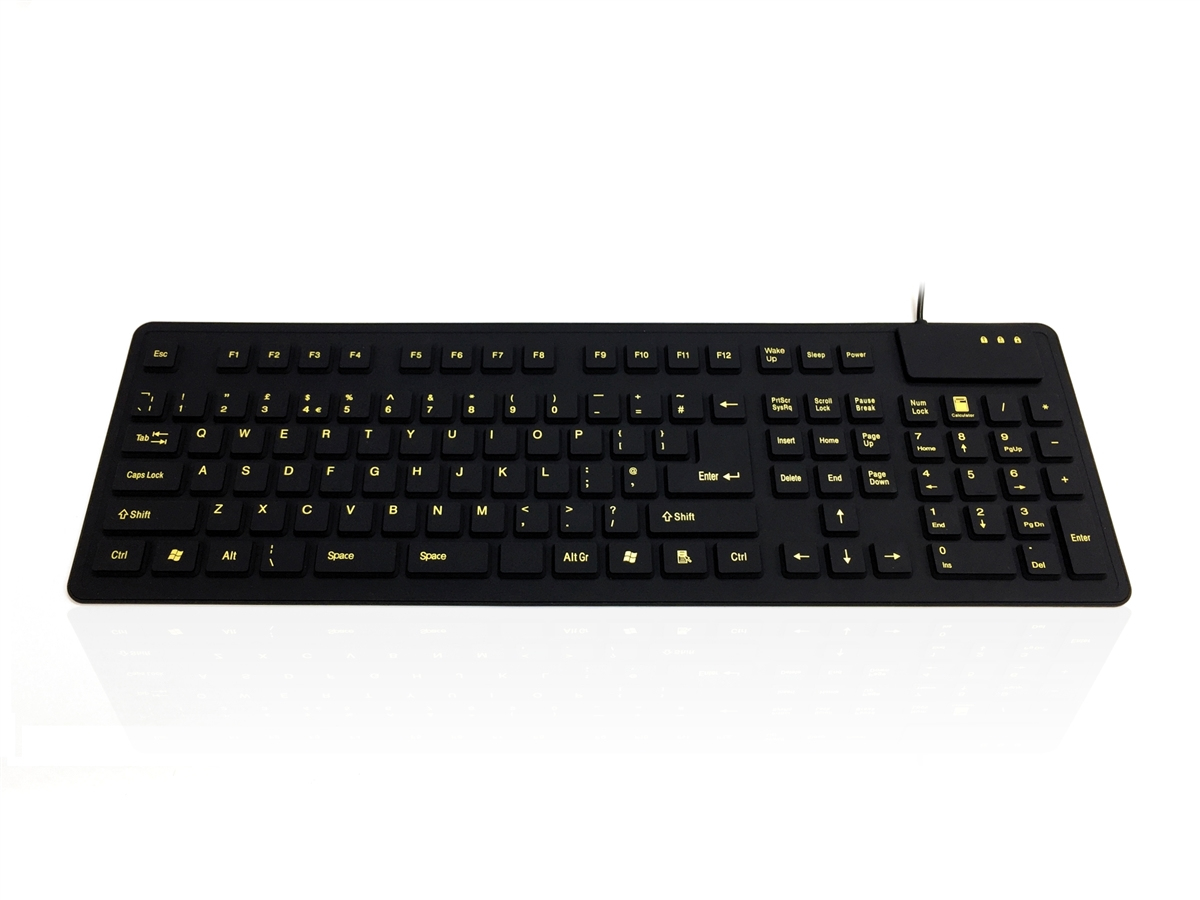 Accuratus WP127 V2 keyboard USB + PS/2 QWERTY English Black – Transparent