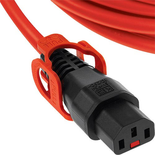 Cablenet 0.5m IEC C14 – IEC C13 IEC Lock + Orange PVC 1.0mm Power Leads ...
