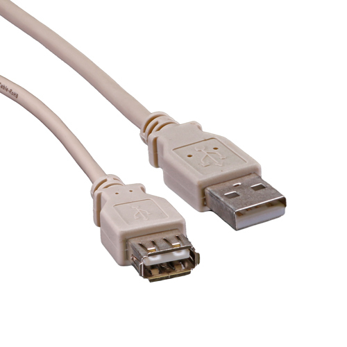 Cablenet 5m USB 2.0 Type A Male – Type A Female Beige PVC Extension ...