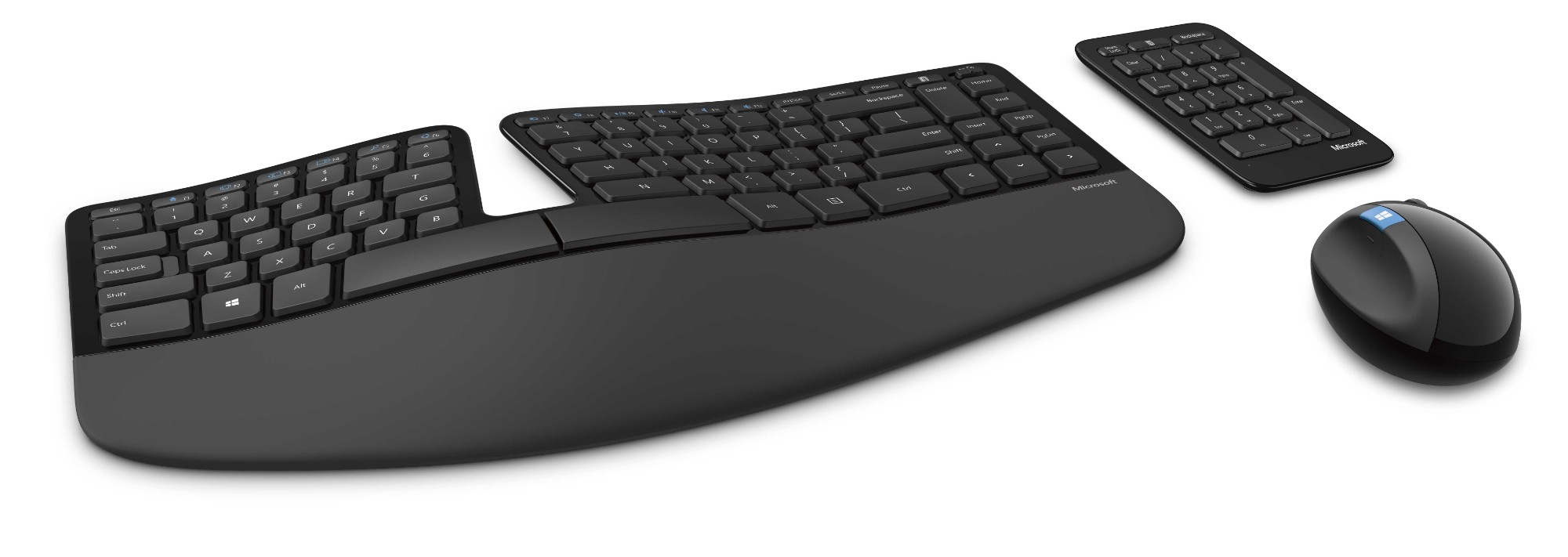 Microsoft Sculpt Ergonomic keyboard RF Wireless QWERTY Black – Transparent