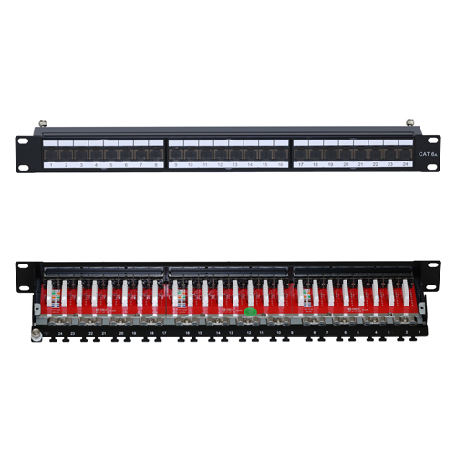 Cablenet 24 Port Cat6a FTP 1u PCB Patch Panel – Transparent