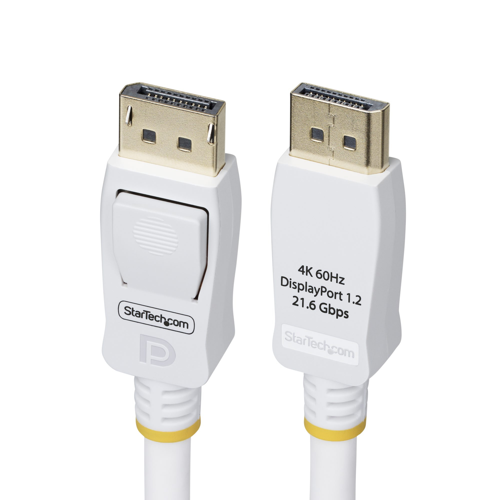 StarTech.com 6ft (1.8m) White VESA Certified DisplayPort 1.2 Cable, 4K ...