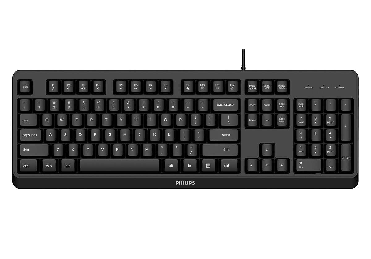 Philips 2000 series SPK6207BL/40 keyboard USB QWERTY English Black ...