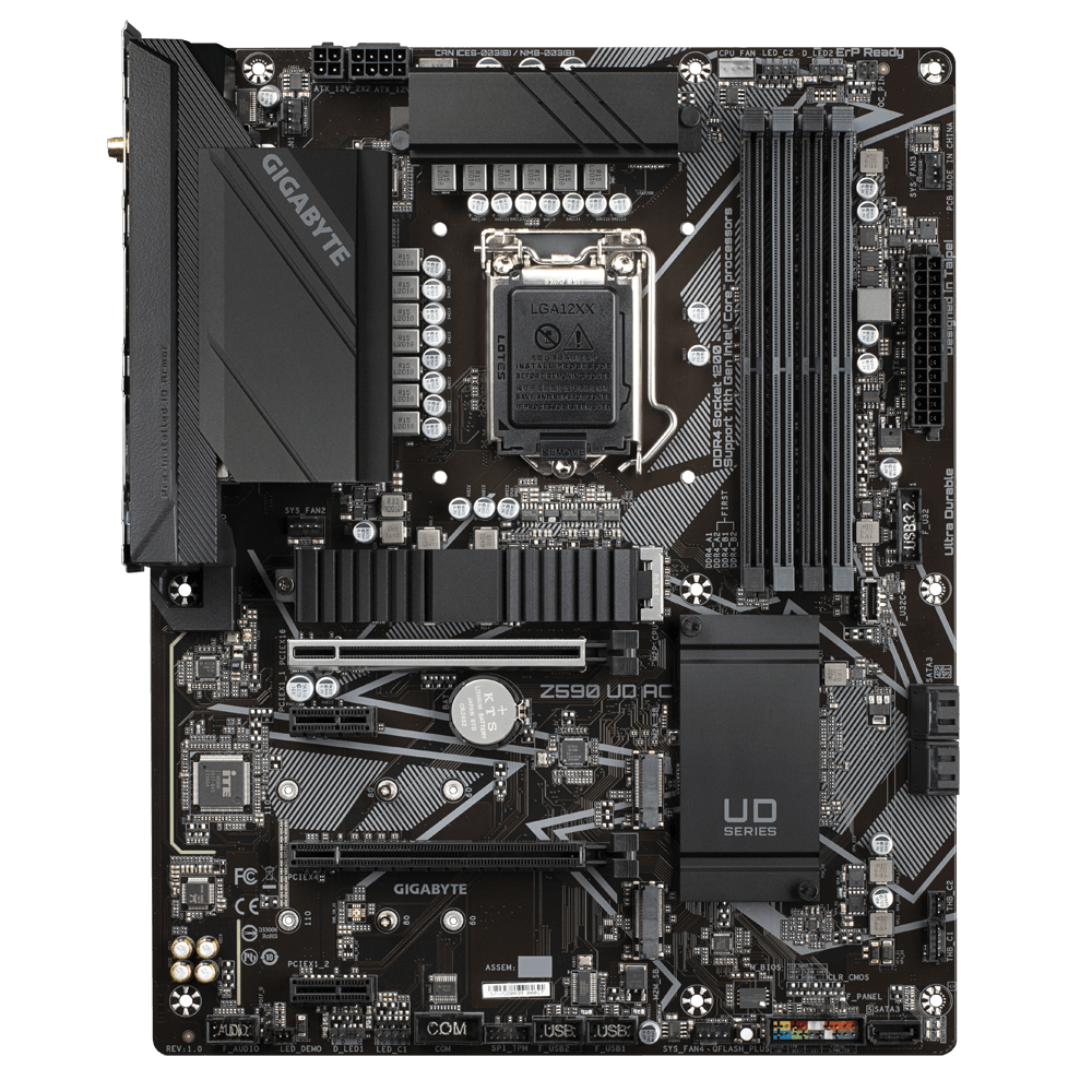Gigabyte Z590 UD AC motherboard Intel Z590 LGA 1200 ATX – Transparent