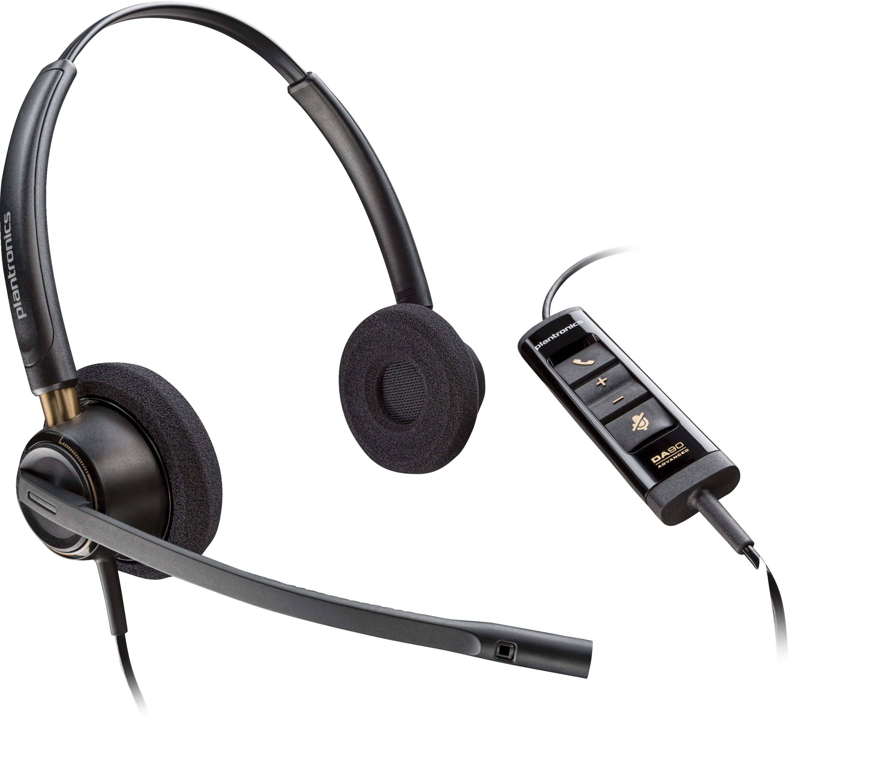 POLY EncorePro 525 Microsoft Teams Certified Stereo with USB-A Headset ...