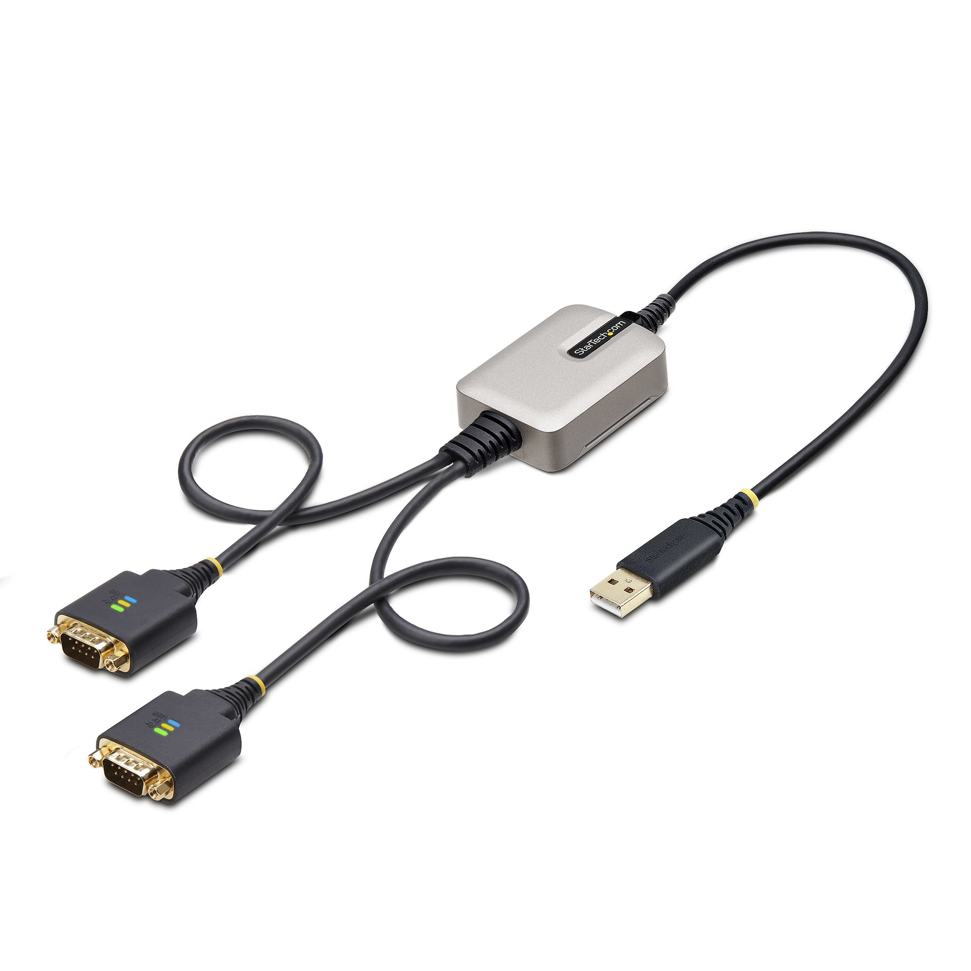 StarTech.com 2ft (60cm) 2-Port USB to Serial Adapter Cable ...