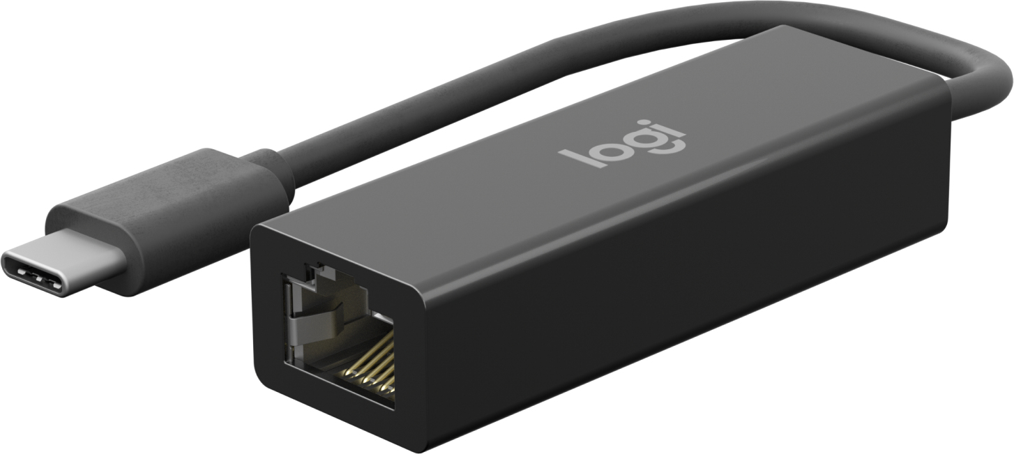 Logitech Logi USB-C to Ethernet Adapter – Transparent