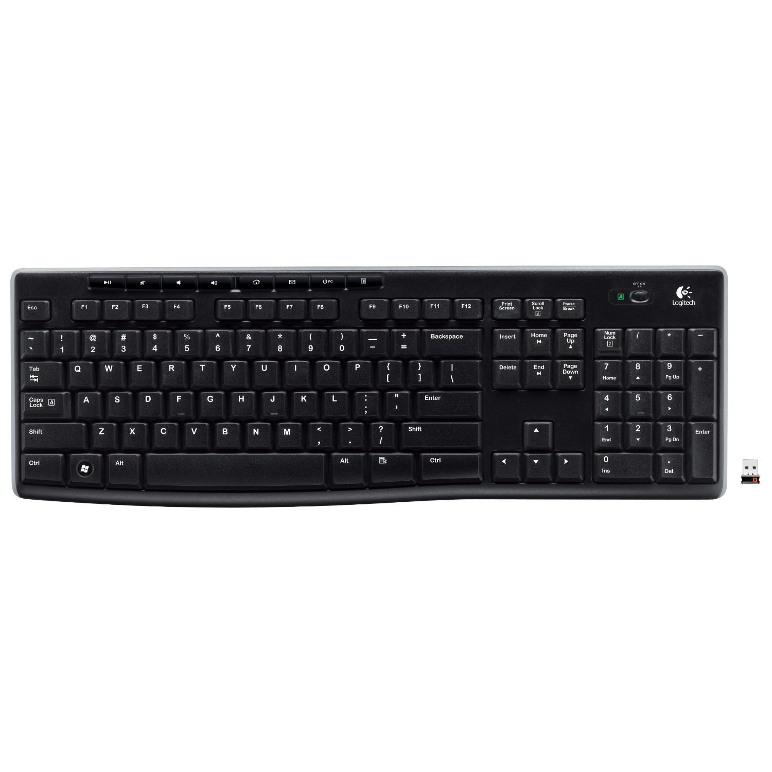 Logitech K270 keyboard RF Wireless QWERTZ Swiss Black – Transparent