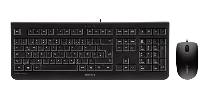 CHERRY DC 2000 keyboard USB QWERTY UK English Black – Transparent