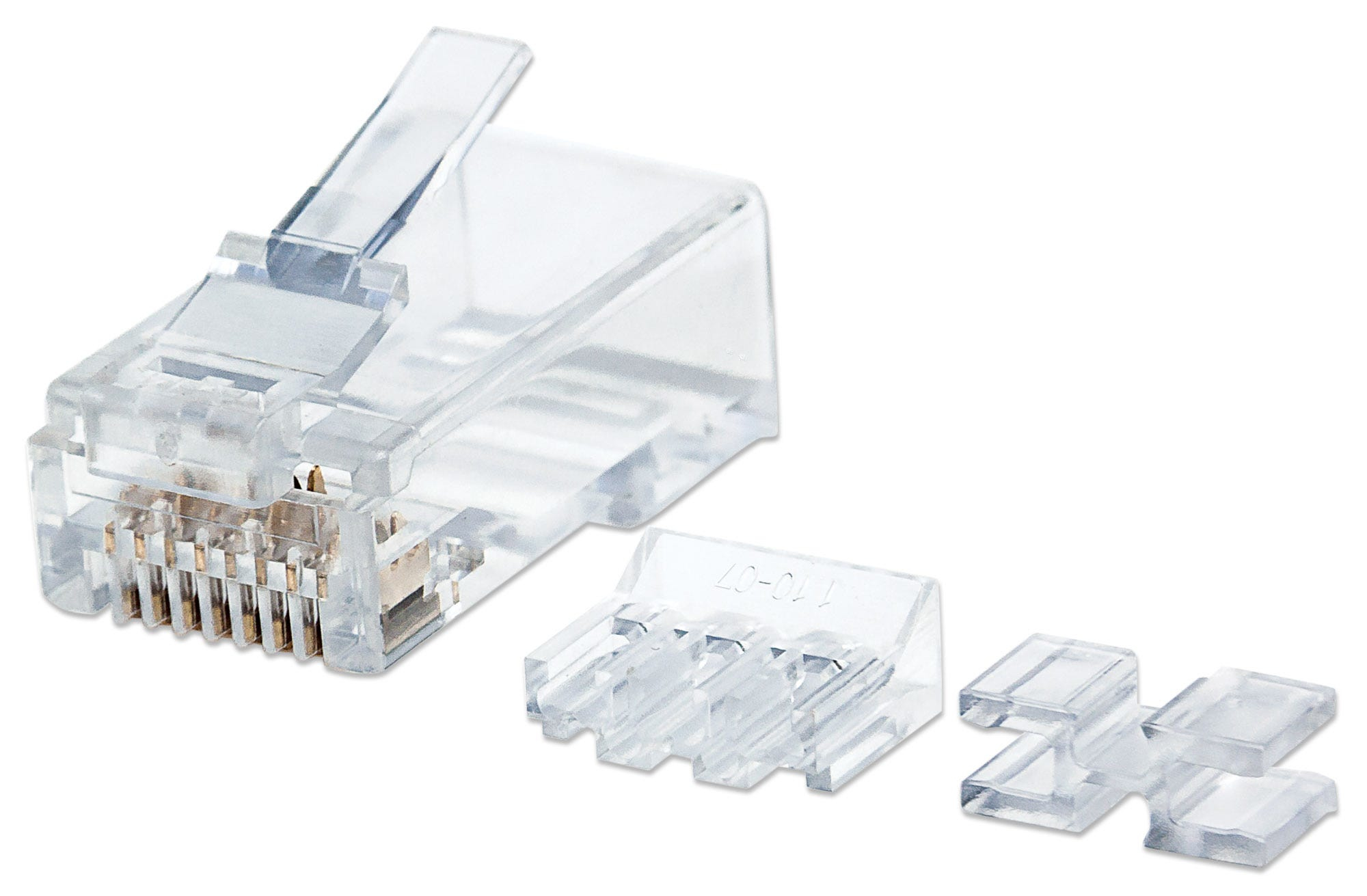 Intellinet RJ45 Modular Plugs Pro Line, Cat6A, UTP, 3-prong, for solid ...