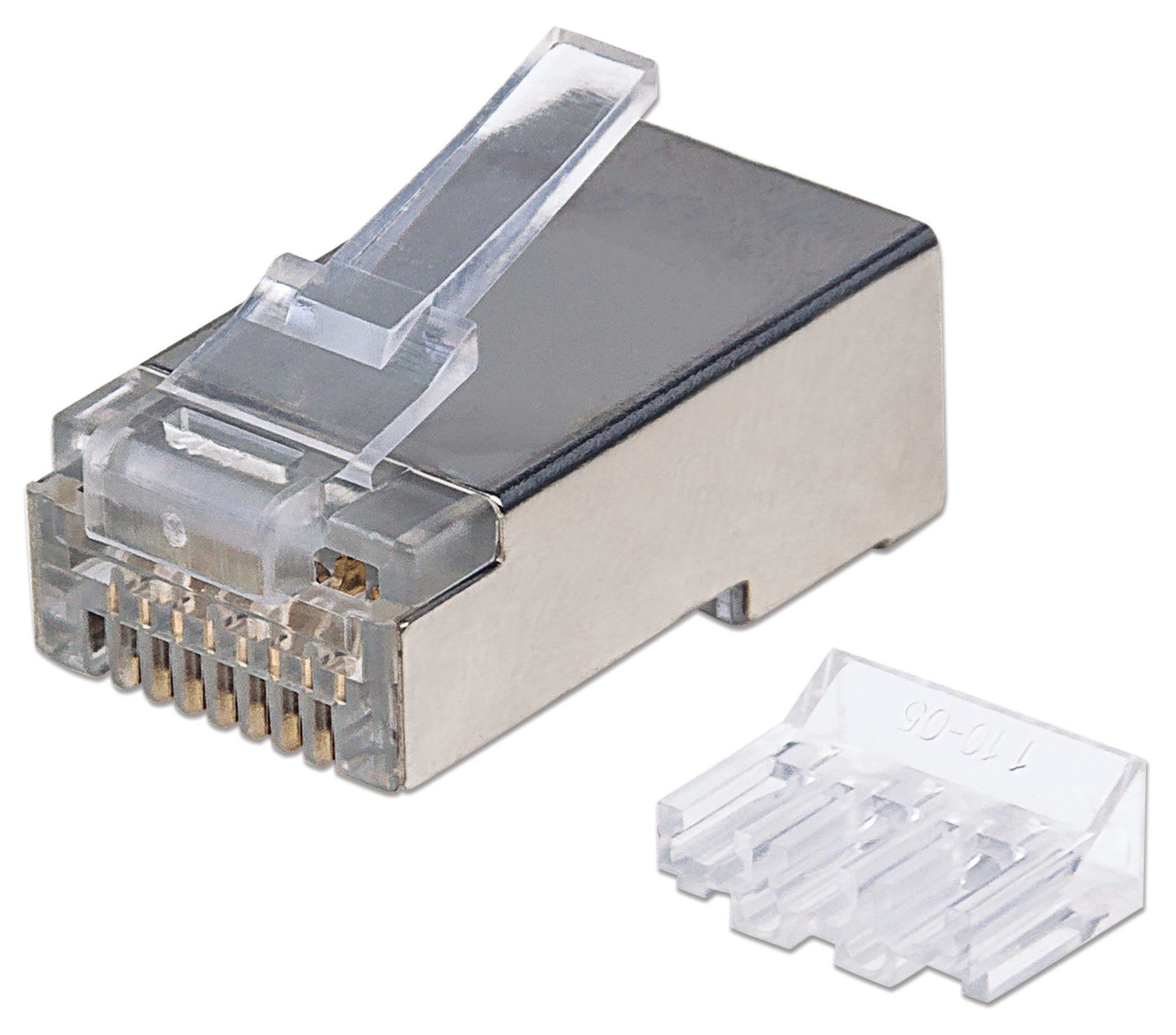 Intellinet RJ45 Modular Plugs Pro Line, Cat6A, STP, 3-prong, for solid ...