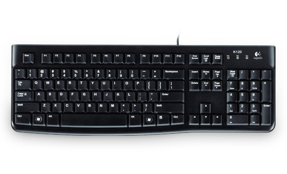 Logitech K120 keyboard USB QWERTY Italian Black – Transparent