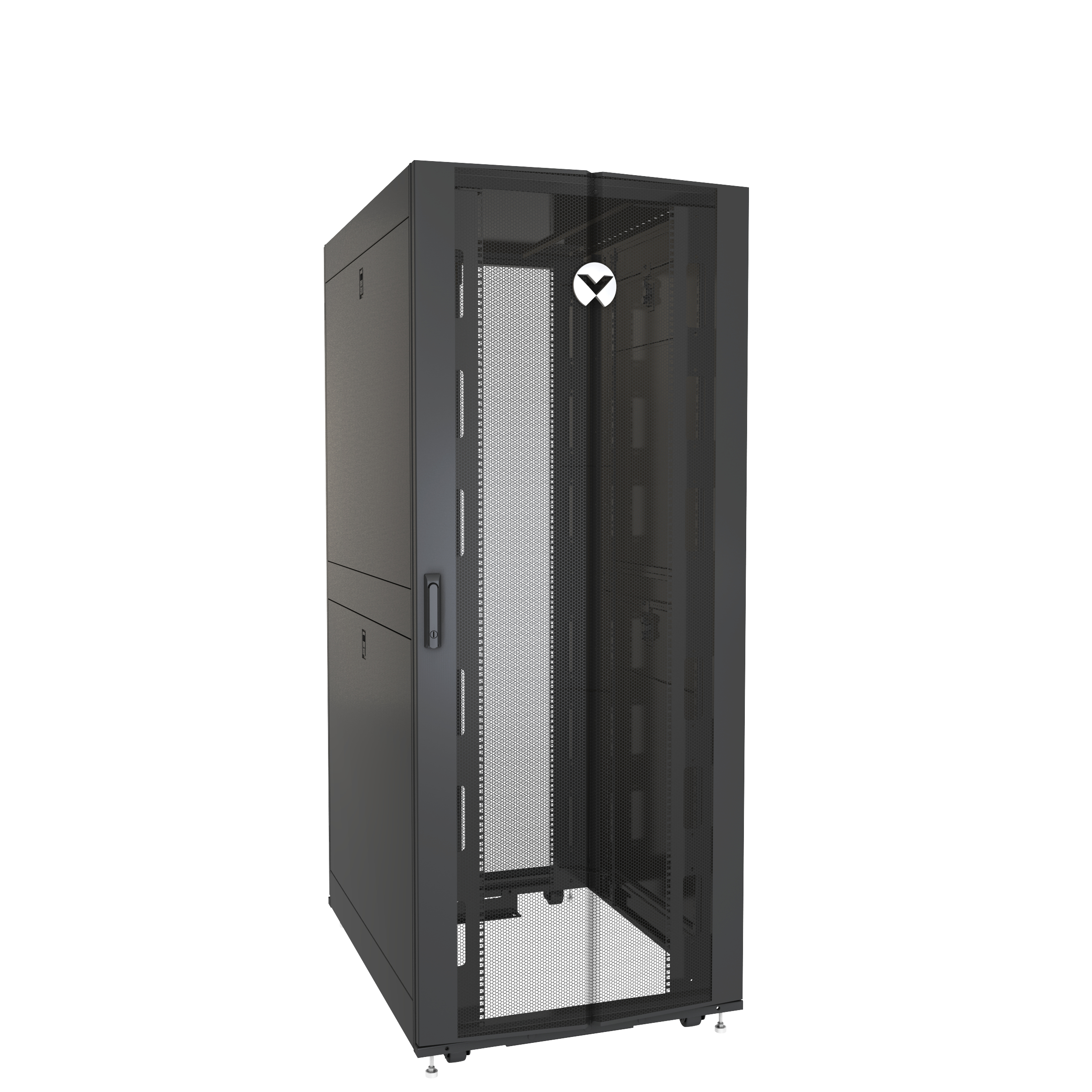 Vertiv VR3150 rack cabinet 42U Freestanding rack Black,Transparent ...