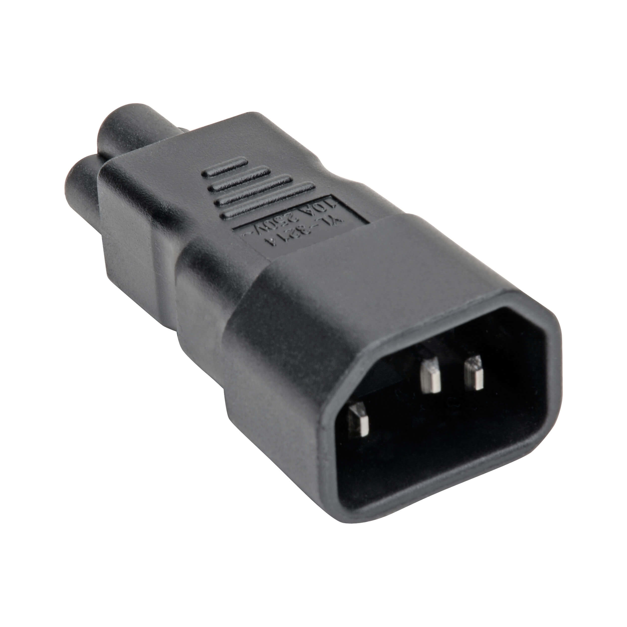 Tripp Lite IEC C14 to IEC C5 Power Cord Adapter – 10A, 250V, Black ...