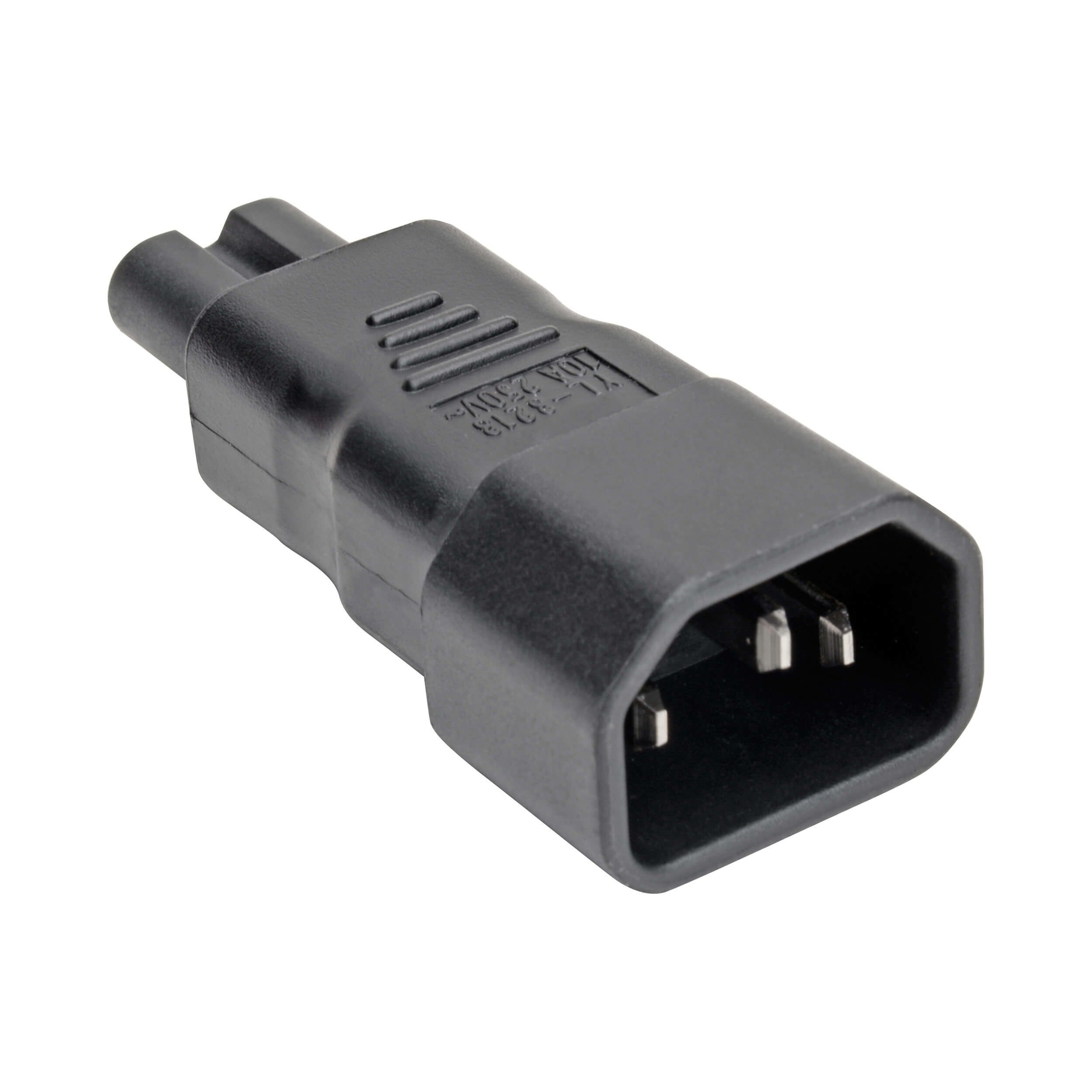 Tripp Lite IEC C14 to IEC C7 Power Cord Adapter – 10A, 250V, Black ...