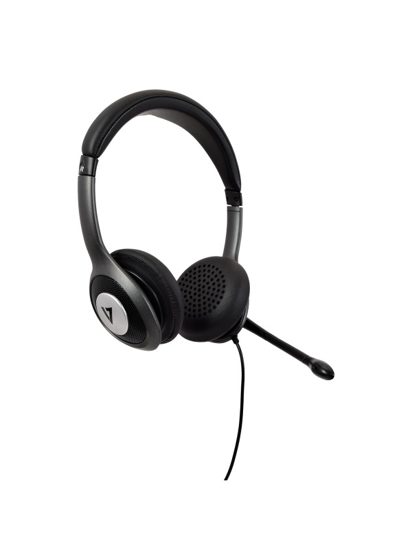 V7 USB-C Deluxe Headset with Noise Cancelling Mic, Volume Control ...
