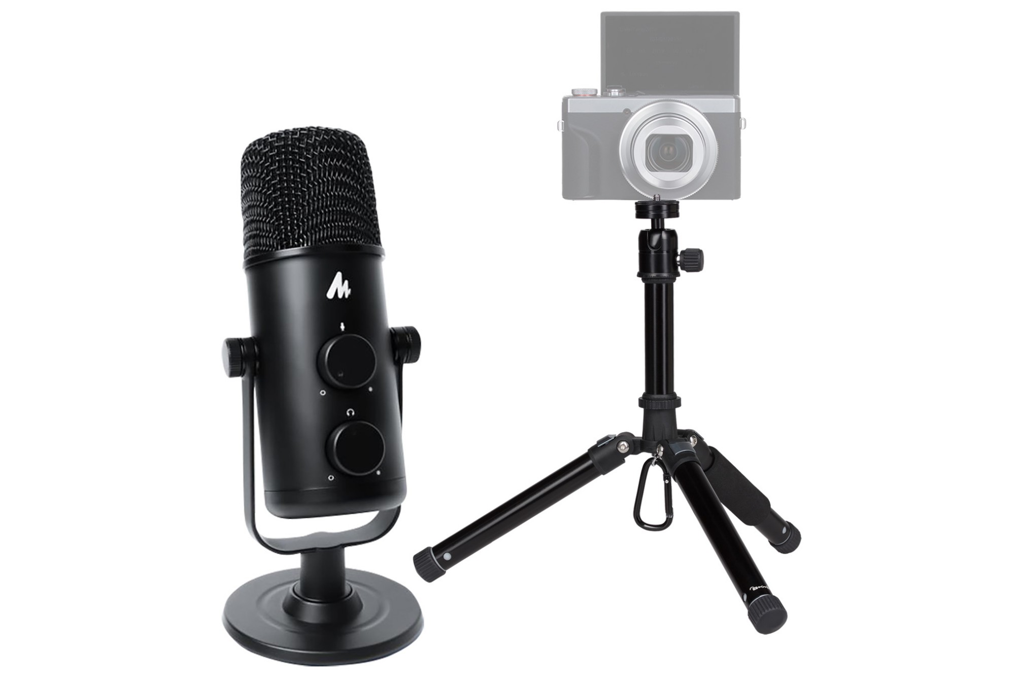 Maono USB-C Studio Desk Top Podcast Microphone Kit with Portable Mid ...