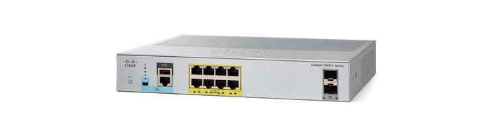 Cisco 8Port PoE Gigabit Layer 2 Managed Switch with Dual SFP – Transparent