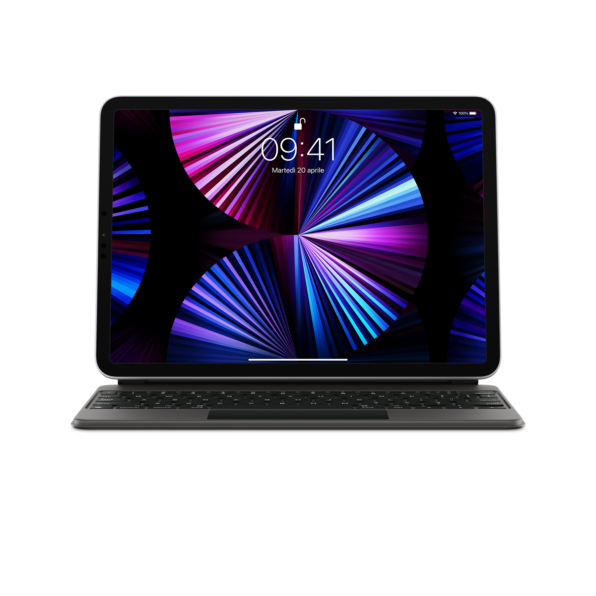 Apple MXQT2T/A mobile device keyboard Black QWERTY Italian – Transparent