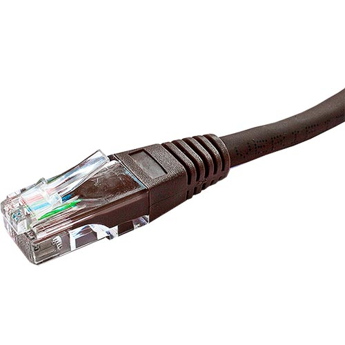 Cablenet 5m Cat5e RJ45 Brown U/UTP PVC 24AWG Flush Moulded Booted Patch ...